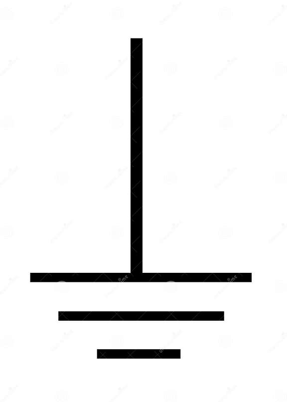 The Electrical Electronic Symbol of the Earth Ground Grounding White ...