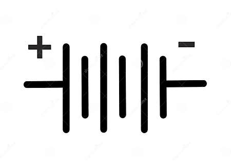 The Electrical Symbol of a 3 Cell Battery Against a White Backdrop ...