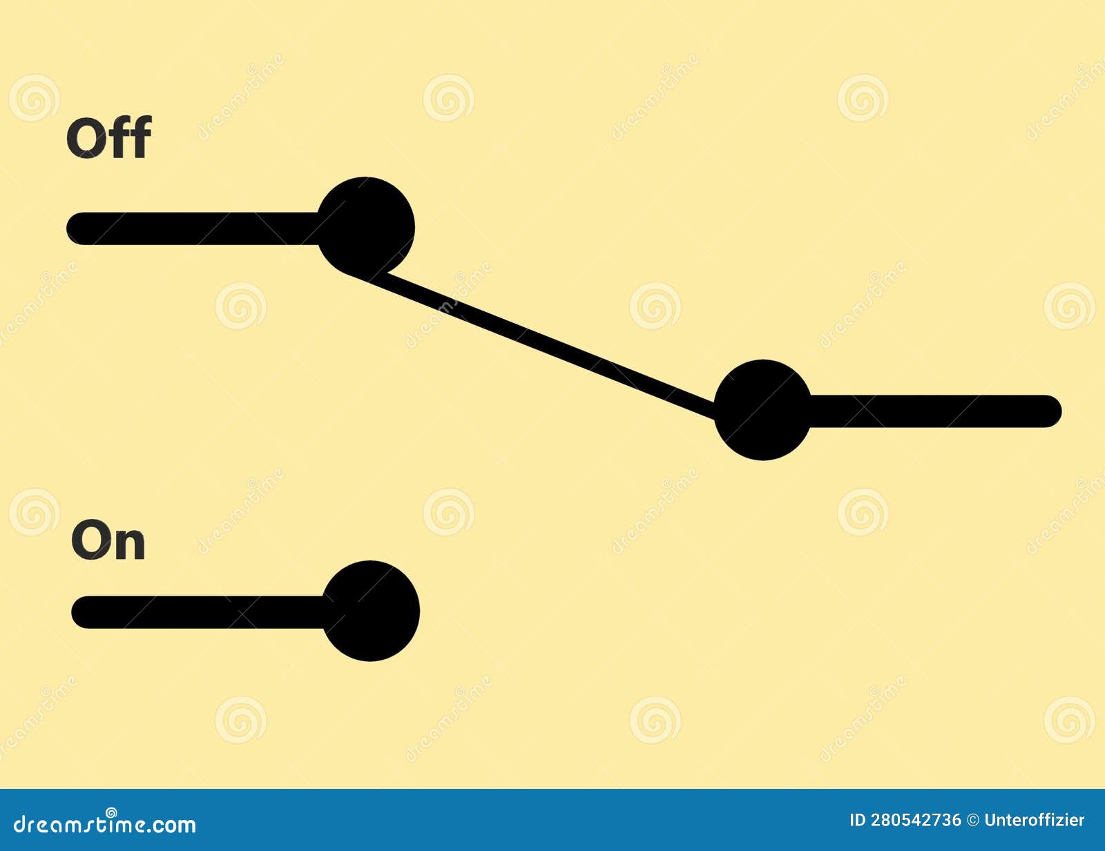 The Electronic Electrical Component Symbol of a on Off Toggle Switch ...