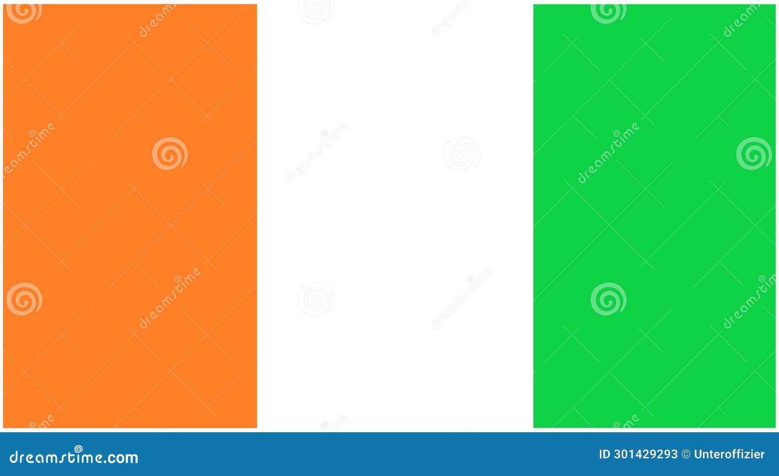 The Flag of Ivory Coast (Cote D Lvoire) with Three Vertical Bands of ...