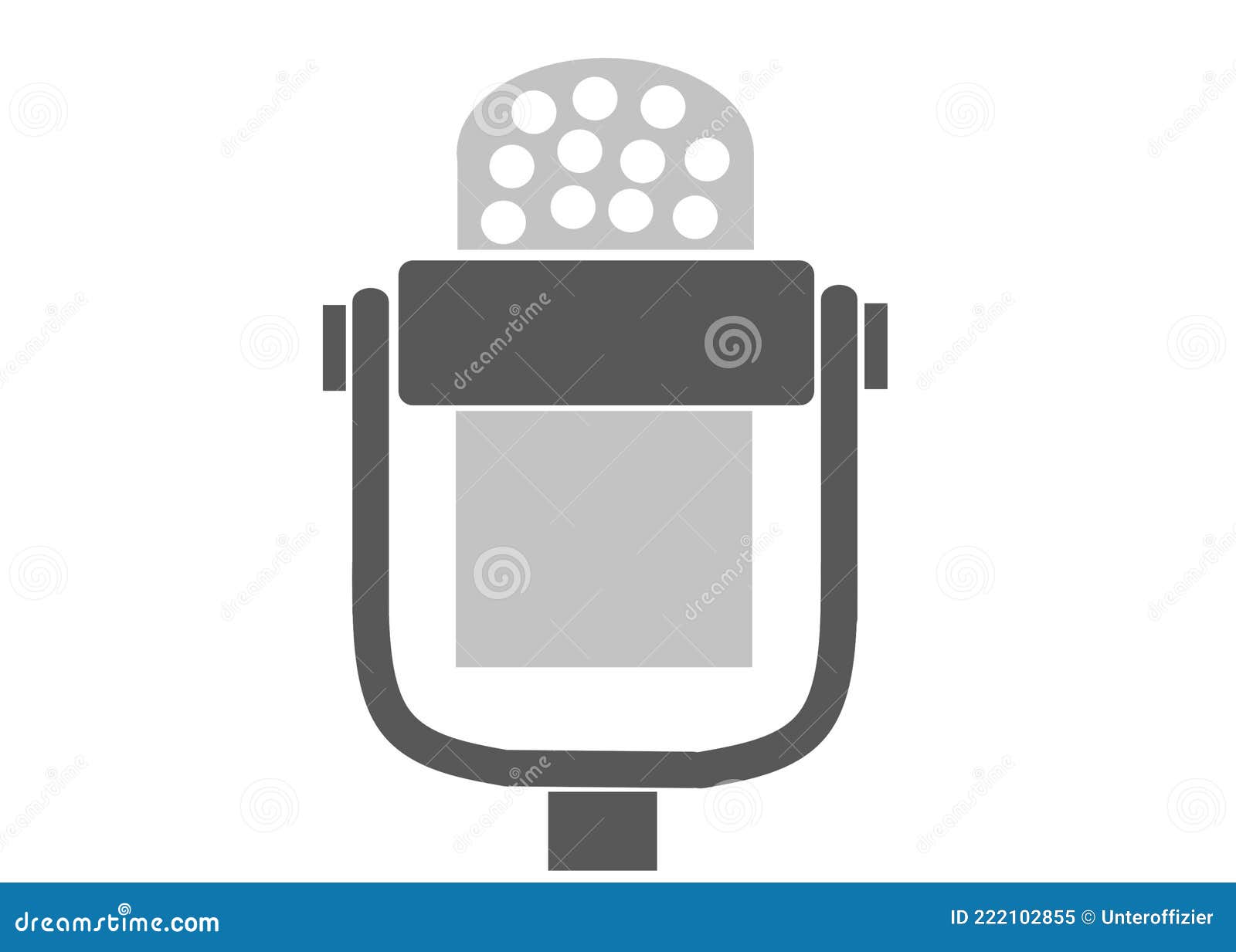 A Light and Dark Grey Simple Symbol Shape of a Studio Recording ...