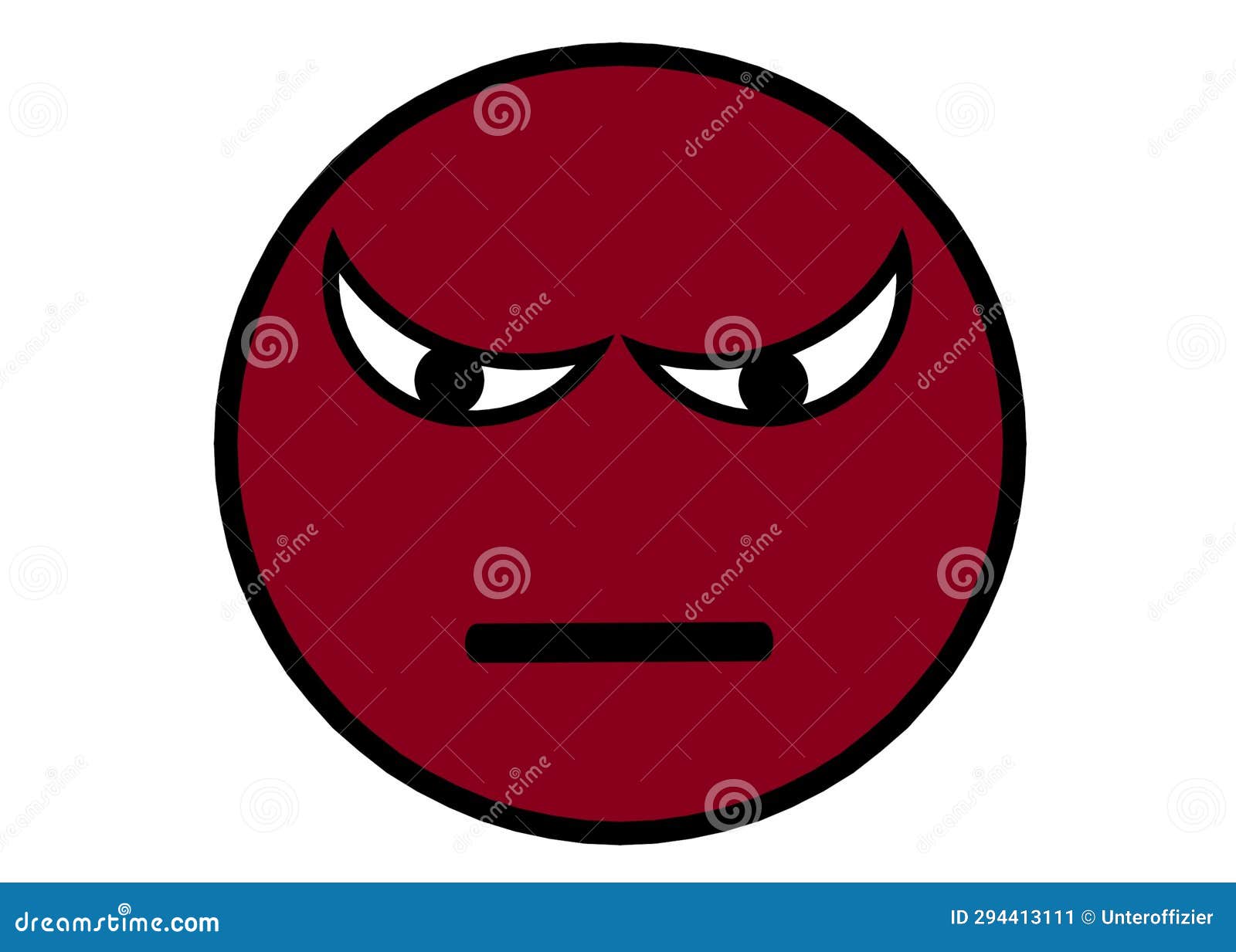 A Red Angry Emoticon Smiley Face Expression White Backdrop Stock ...