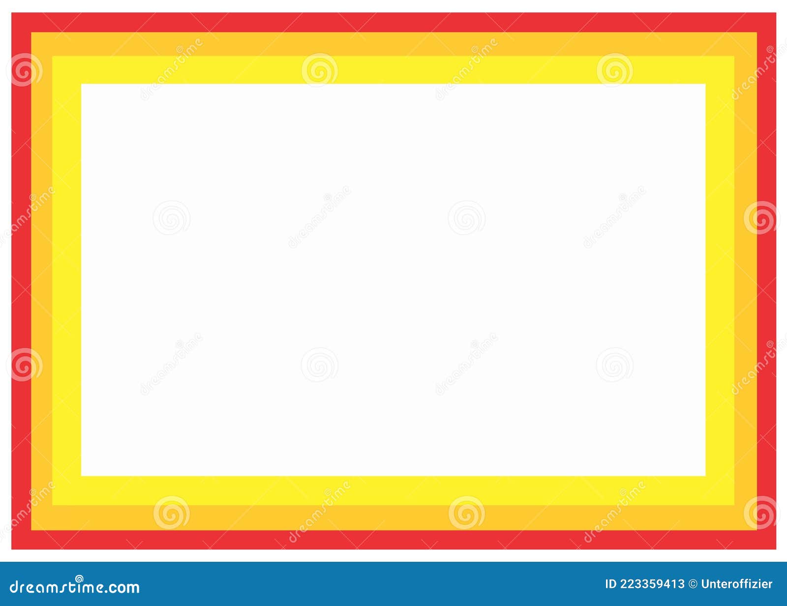 A 3-section Rectangular Borders of Red Gold and Yellow with a White ...