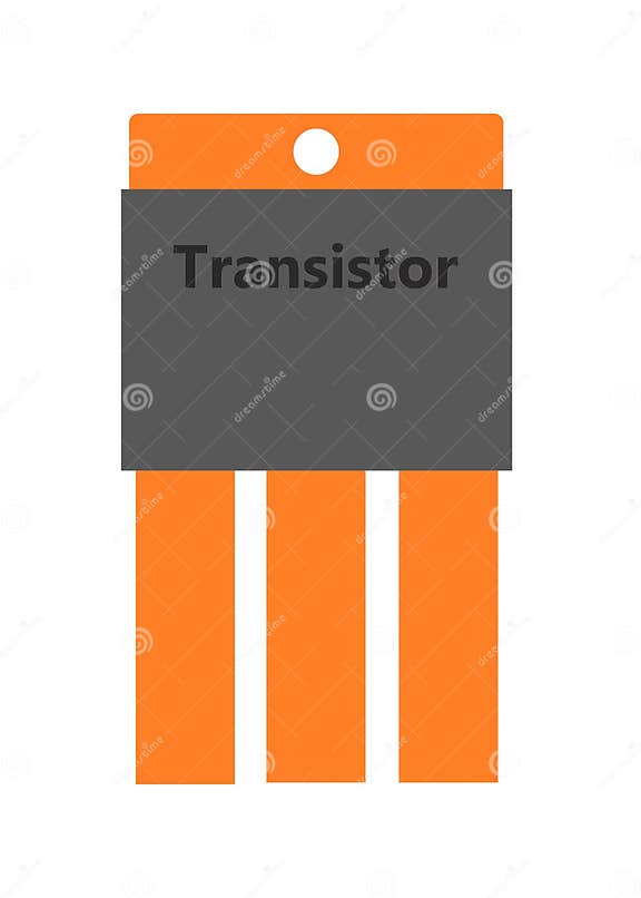 A Simple Basic Shape of a Transistor Electronic Component White ...
