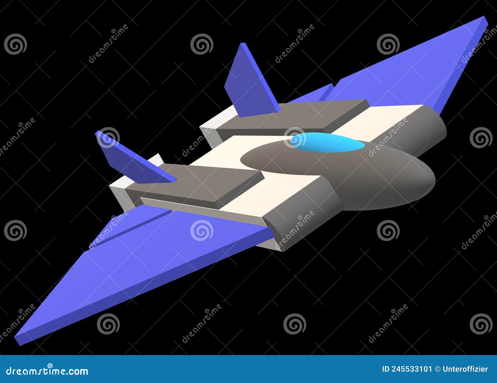 A Simple Futuristic Three Dimensional Model Image of a Fighter Jet ...