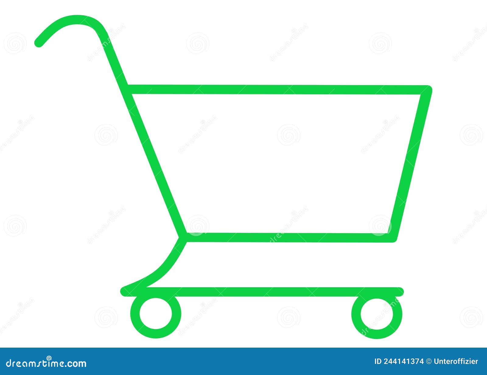 A Simple Outline Shape Representation of a Bright Green Shopping ...