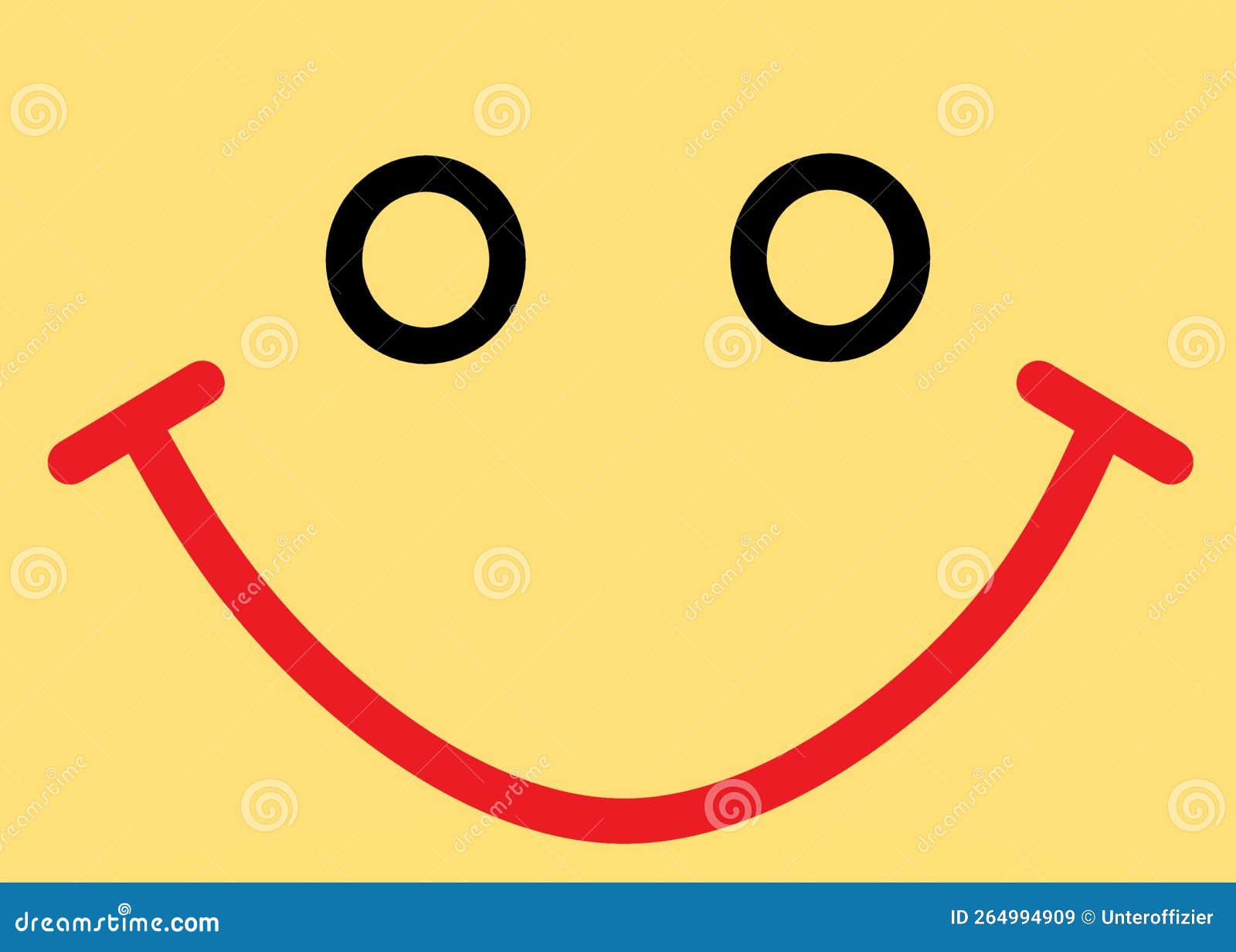 A Simple Red Mouth Lips Smiling Expression Face with Eyes Skin Tone ...