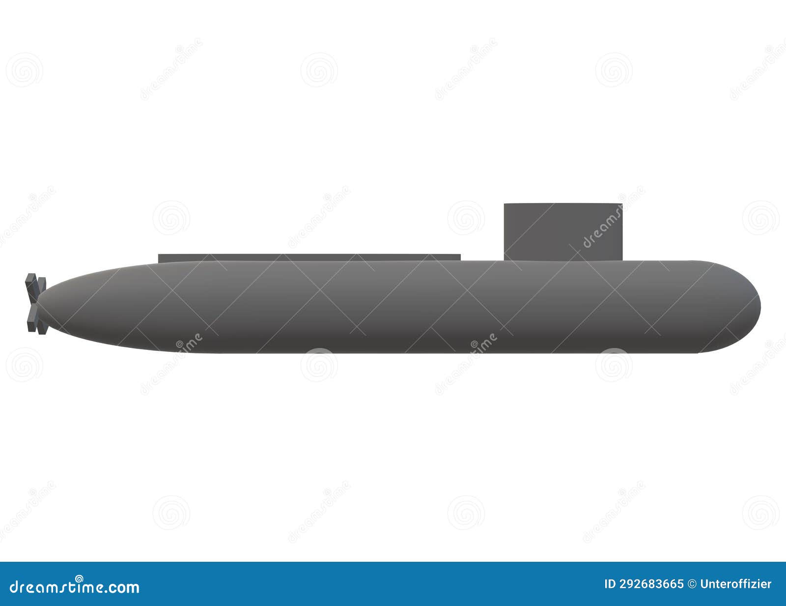 A Simple Simplified 3D Model Outline Shape of a Nuclear Battle ...