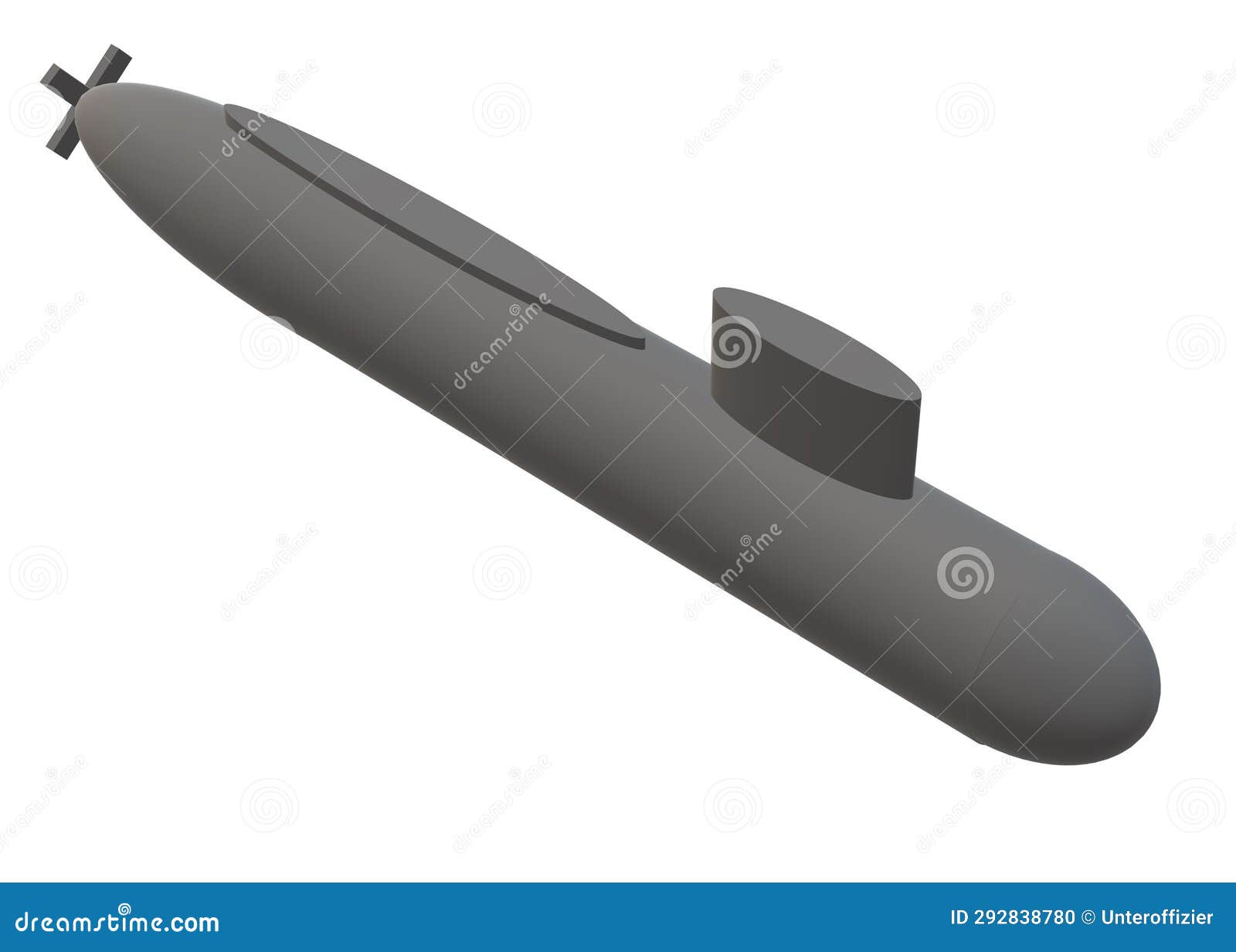 A Simple Simplified 3D Model Outline Shape of a Nuclear Battle ...