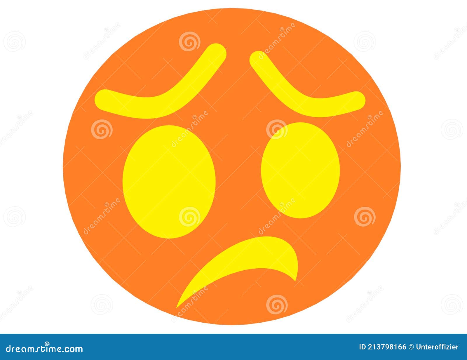 A Simple Symbol Emoticon of a Sad Facial Expression White Backdrop ...