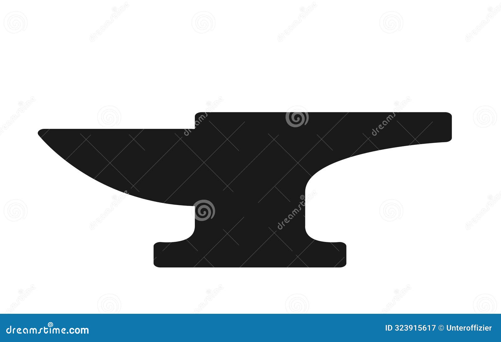 A Single Anvil Metalworking Tool Set Against a White Backdrop Stock ...