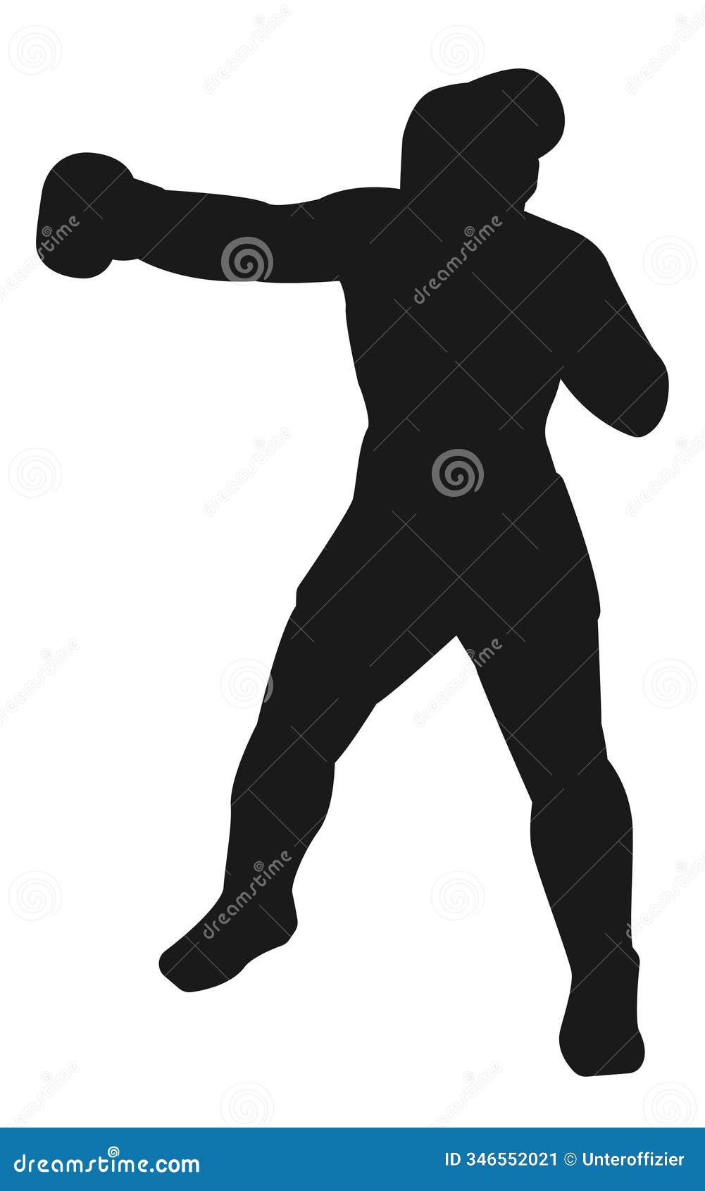 A Single Boxing Boxer Sportswoman Silhouette Against a White Backdrop ...