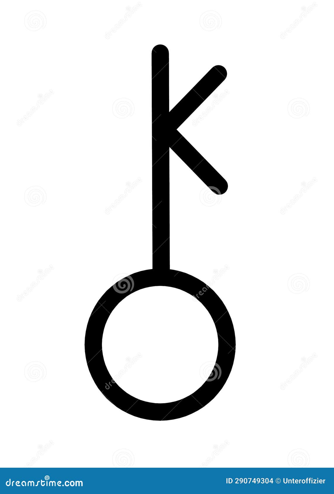 Chiron Planet Symbol Pictogram. Horoscope Vector Sign. Pencil Drawing ...