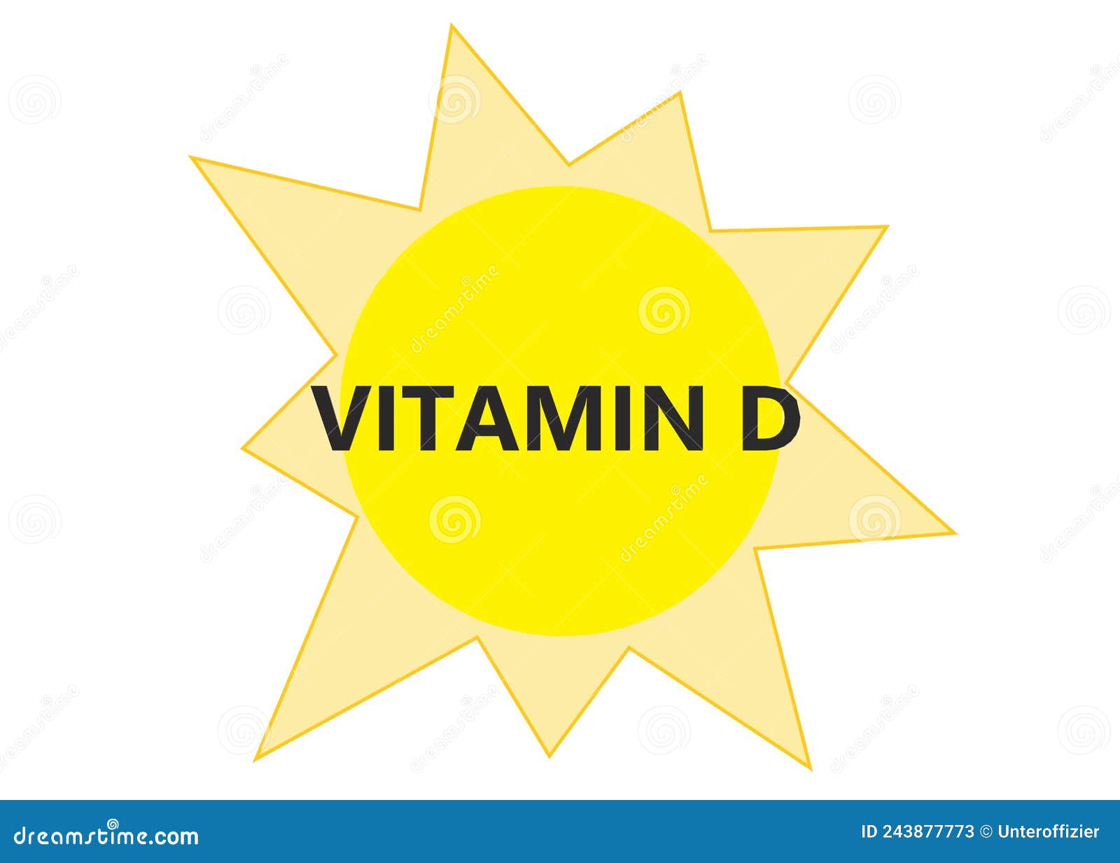 A Symbol Icon Shape of the Sun with the Black Font Word Vitamin D ...