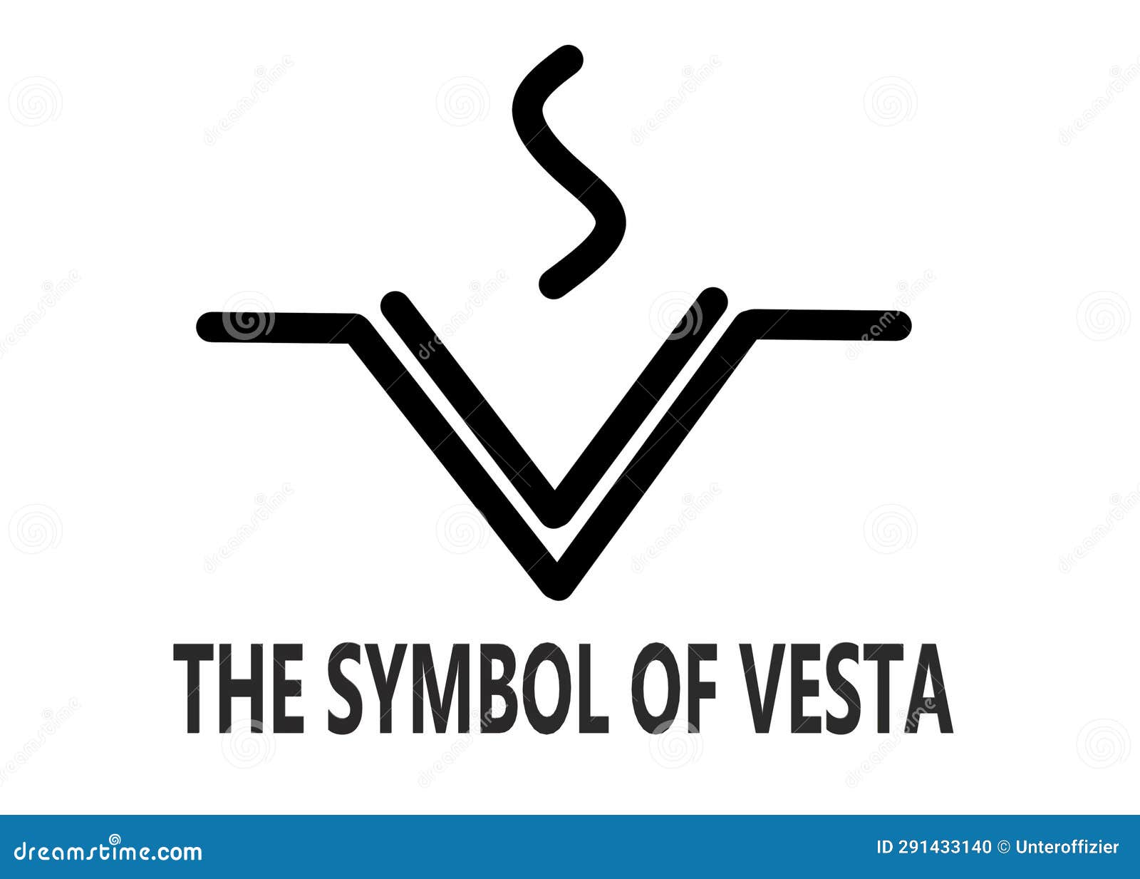 The Symbol of Vesta with Description Words White Backdrop Stock ...
