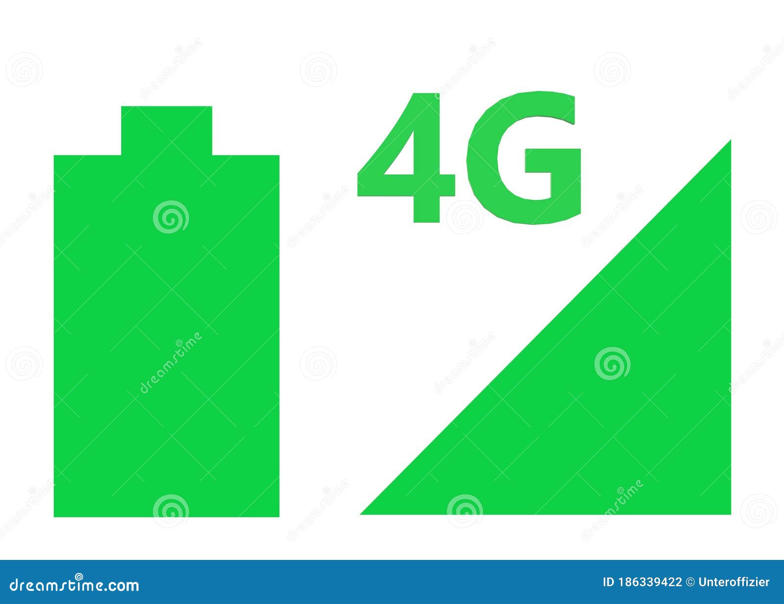 Symbols of the Signal Strength of a 4G Network and the Life of a ...