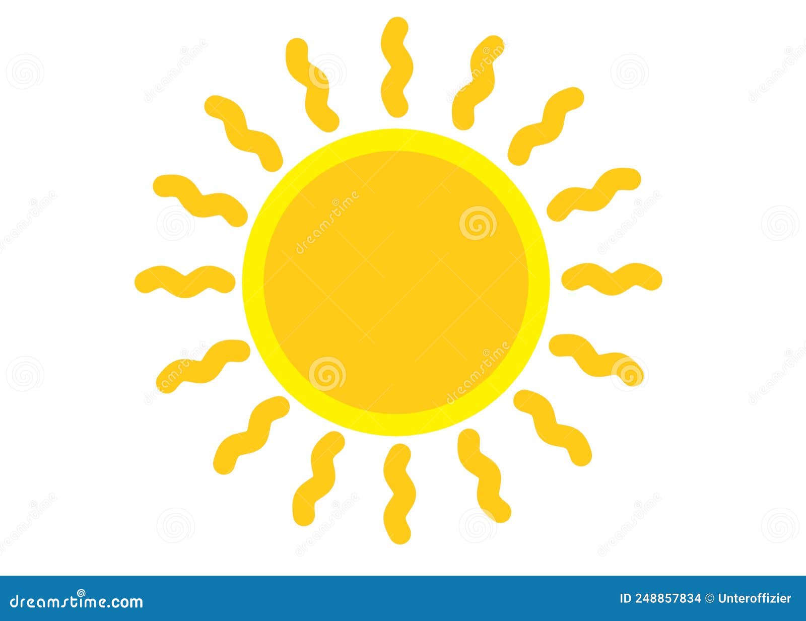 Simplified Symbol Shapes Of Seven Suns Aligned In An Arc With Focus On ...