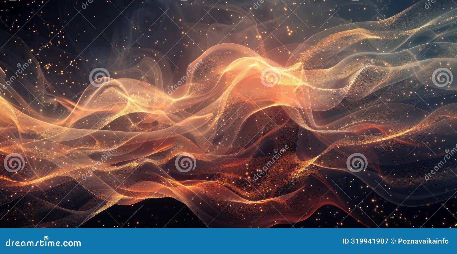 Computer Generated Illustration of a Powerful Wave of Fire Engulfing ...