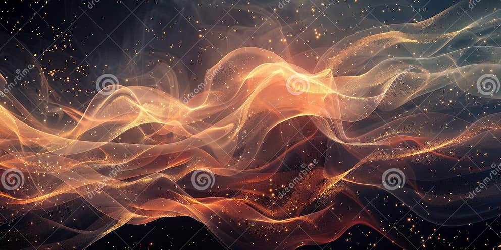 Computer Generated Illustration of a Powerful Wave of Fire Engulfing ...