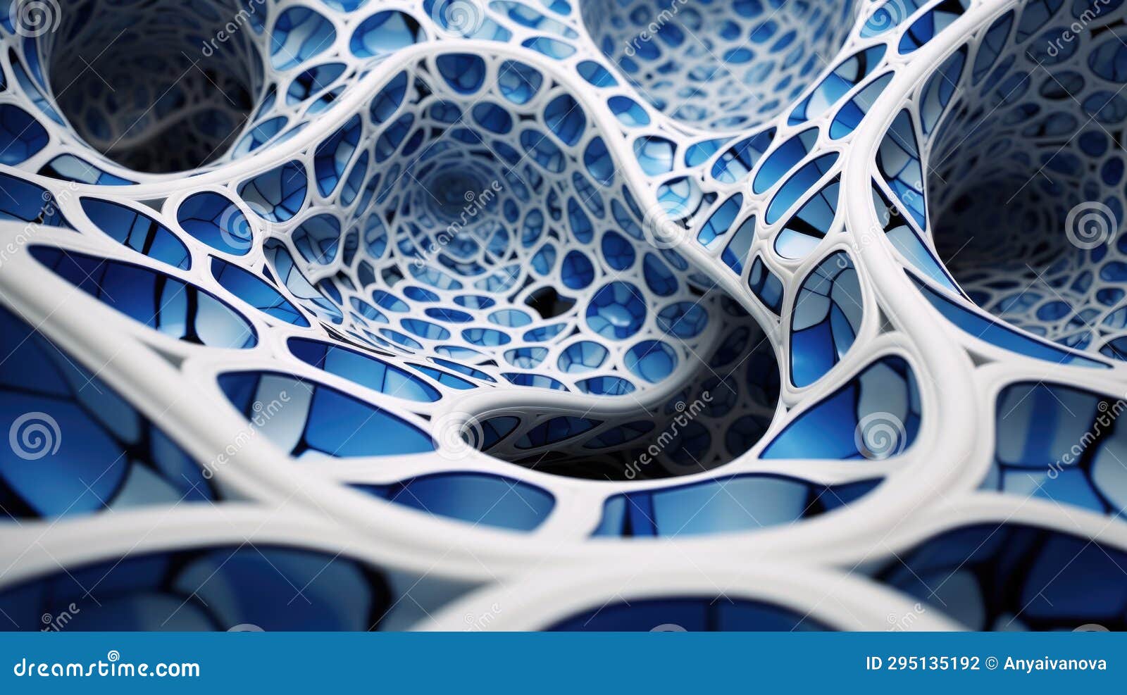 A Computer Generated Image of an Abstract Structure Stock Illustration ...