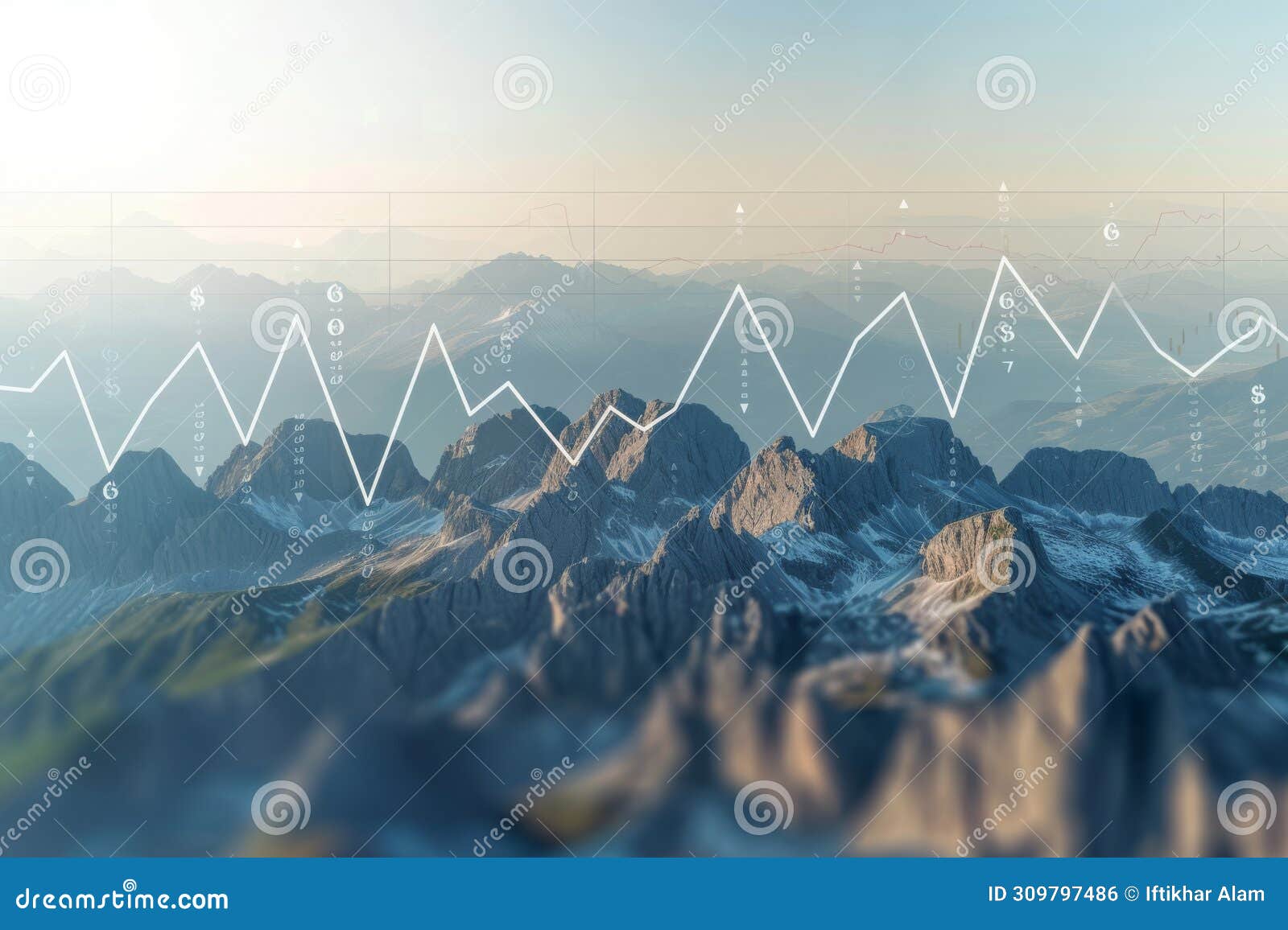 This Computer Generated Image Captures a Majestic Mountain Range with ...