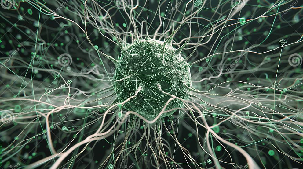 Computer Generated Image (CGI) of a Cell Stock Illustration ...