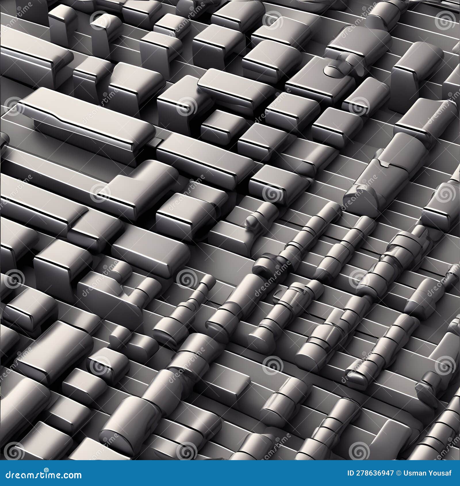 A Computer Generated Image of a Computer Keyboard Created with ...