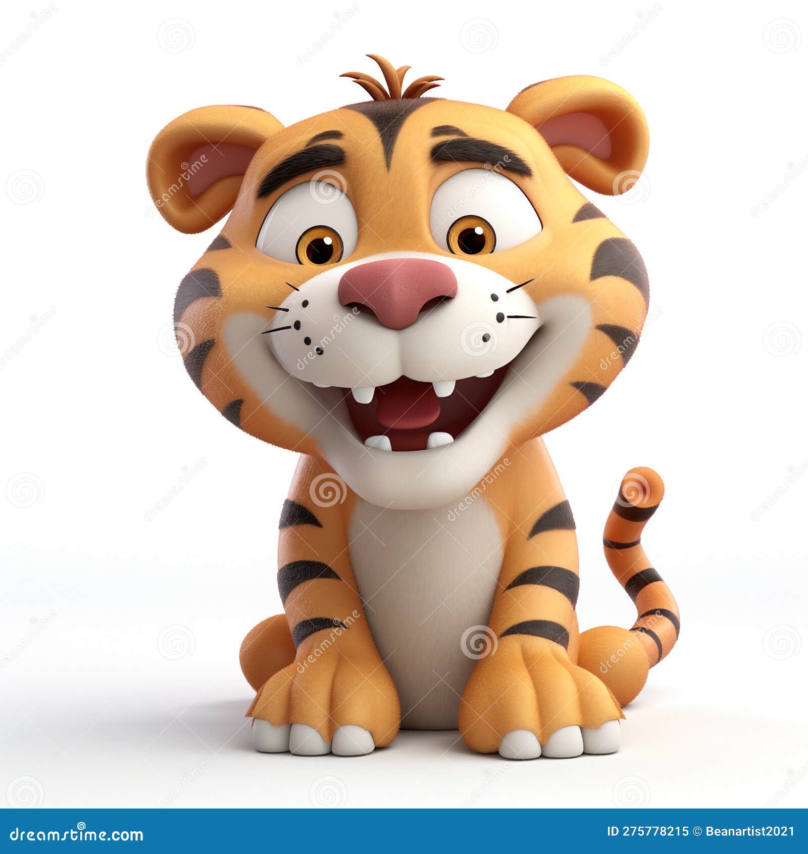 Cute Tiger Character - Playful and Adorable Stock Illustration ...