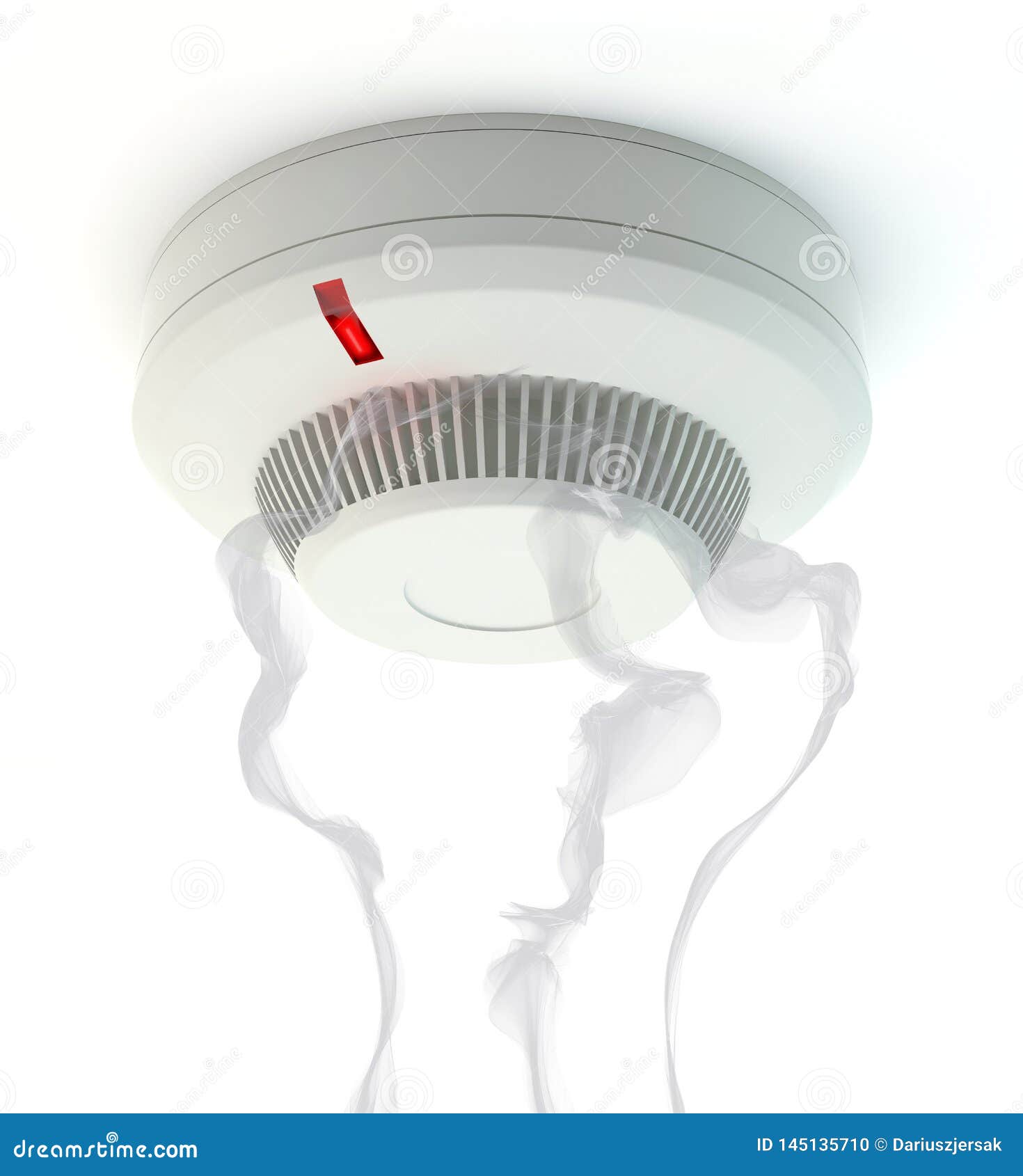 Smoke Detector V2, 3D Illustration Stock Illustration - Illustration of ...