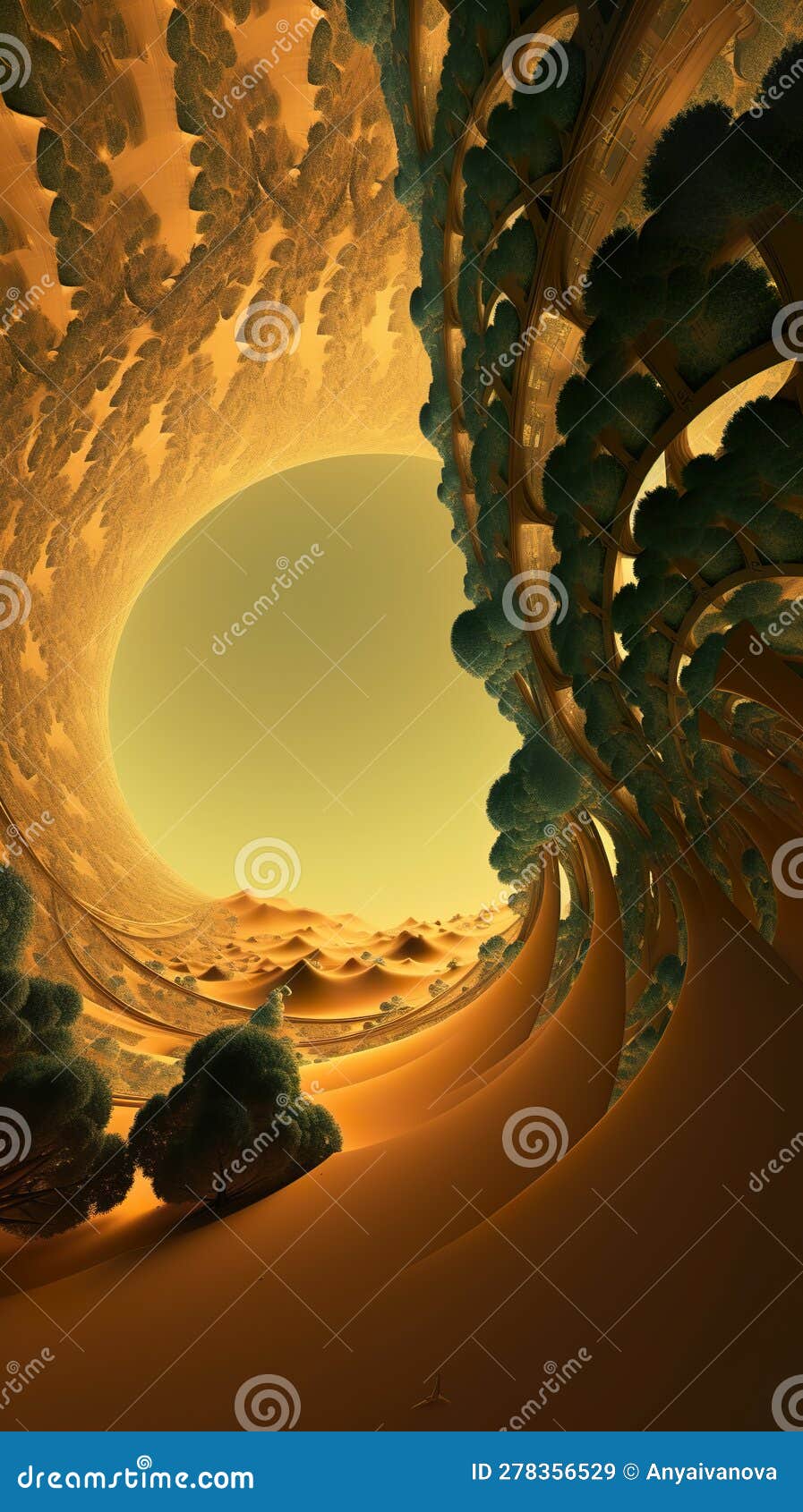 A Computer Generated Image of a Desert Landscape. Generative AI Image ...