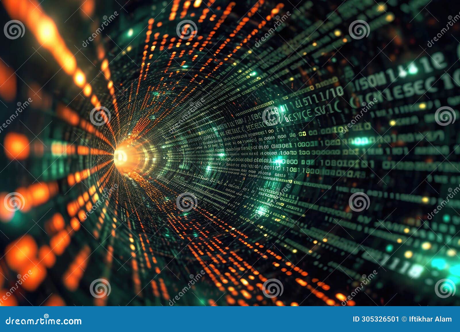 A Computer Generated Image Featuring a Surreal Tunnel Composed Entirely ...