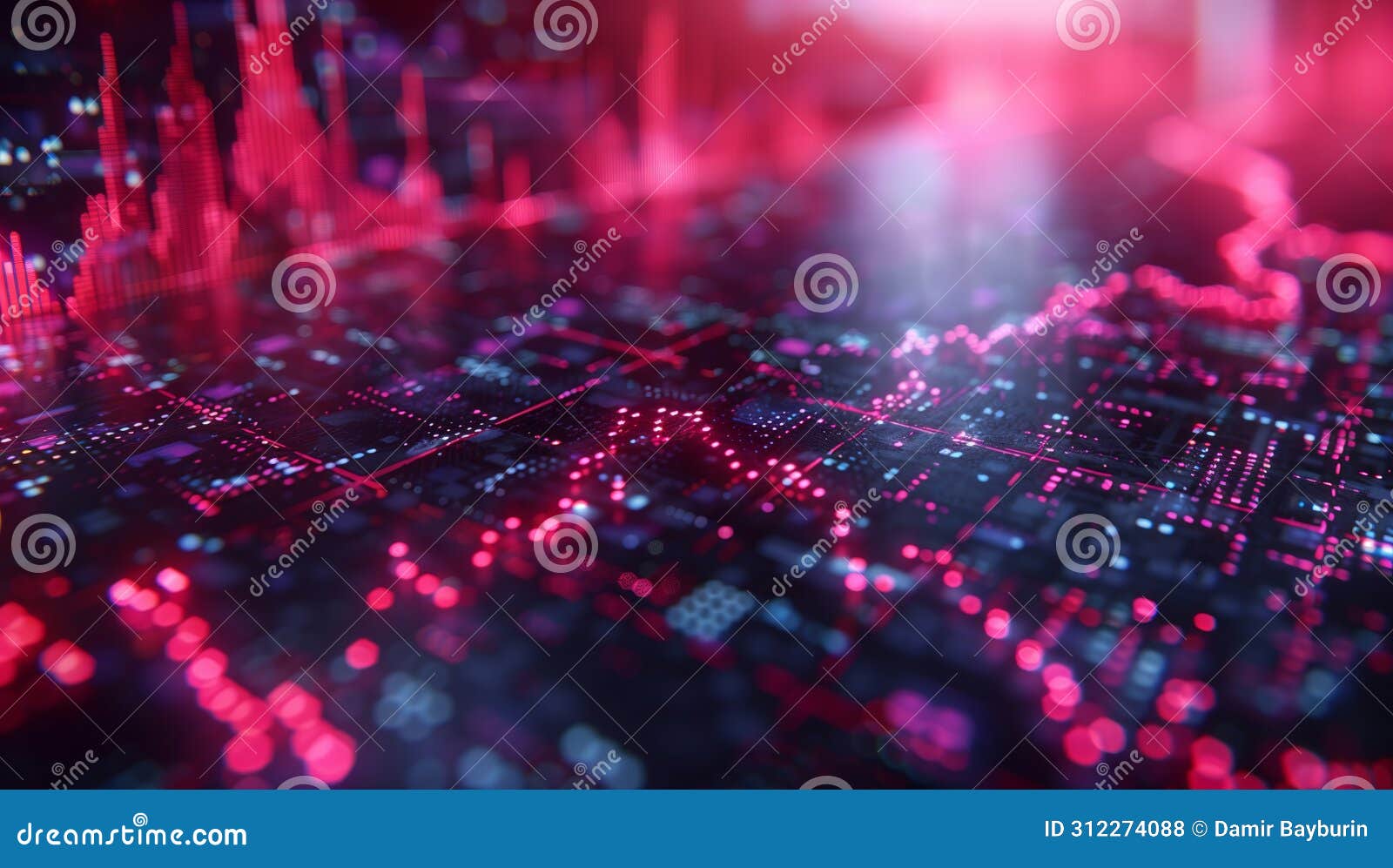 A Computer Generated Image of a Futuristic City at Night Stock Photo ...