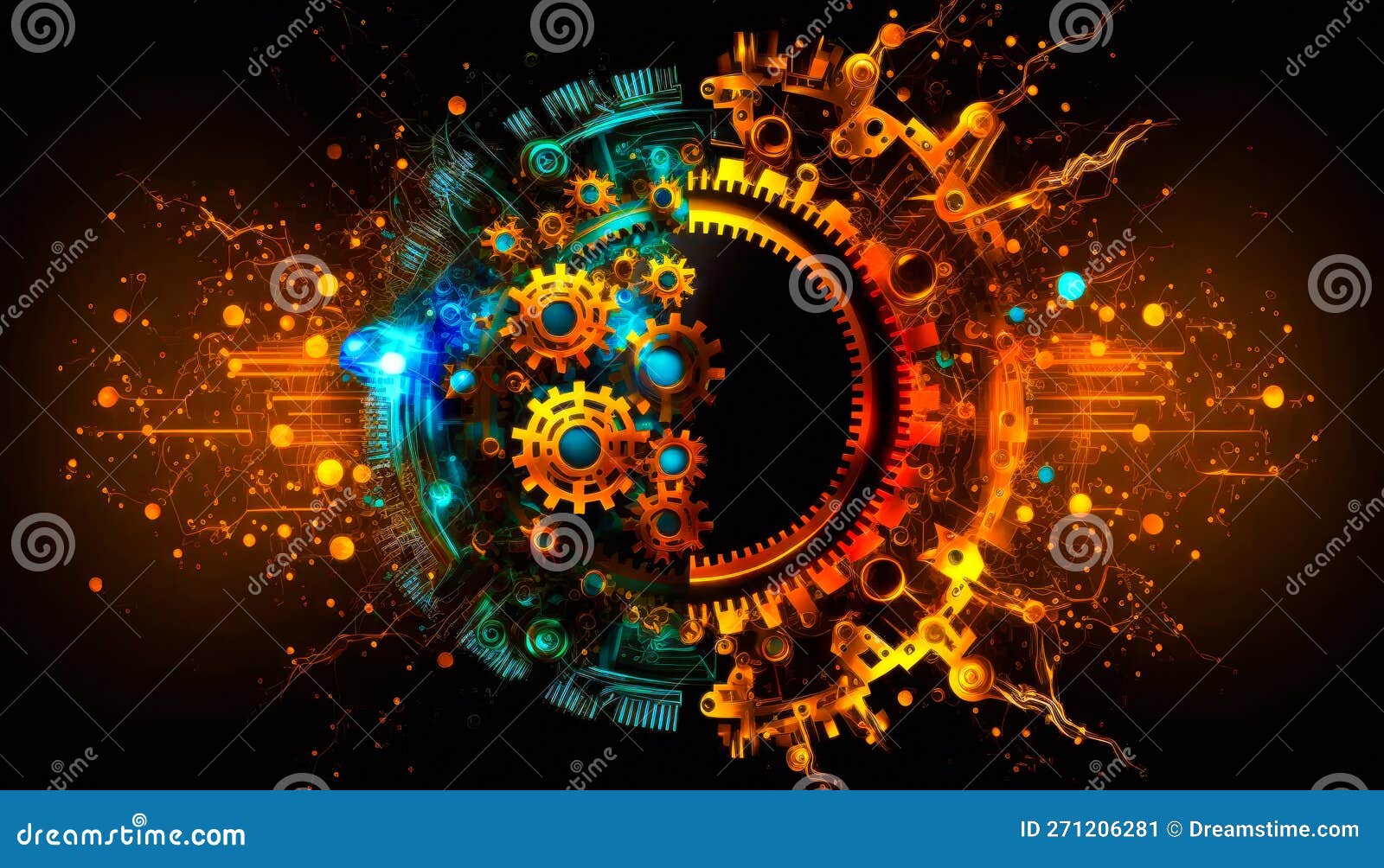 Computer Generated Image of Gear Wheel. Generative AI Stock Image ...