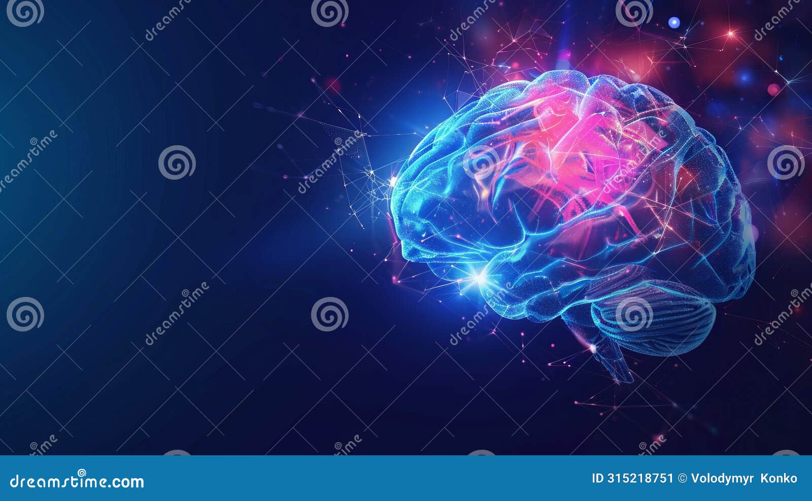 Computer Generated Image of Human Brain, Detailed Representation of ...