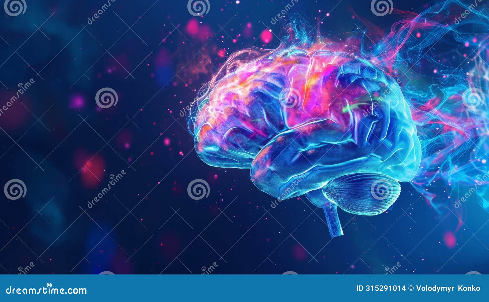 Computer Generated Image of Human Brain Revealing Intricate Neural ...