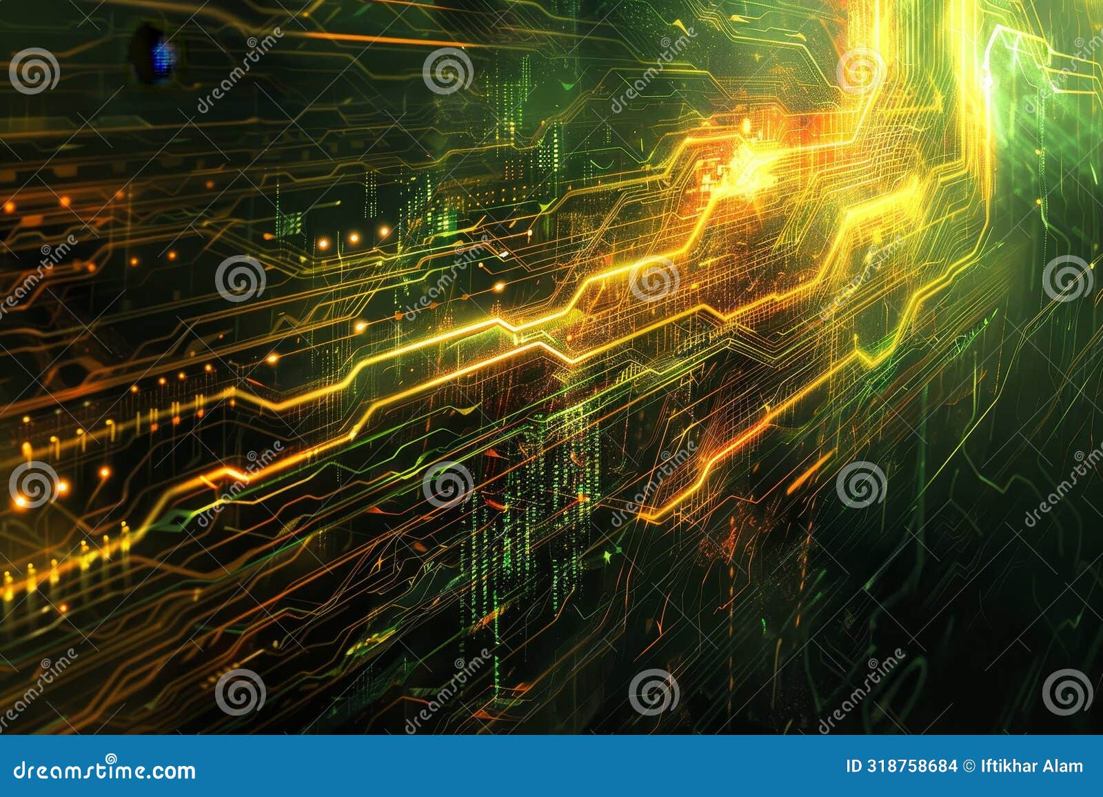 Computer Generated Image of Lines and Dots, an Abstract Interpretation ...