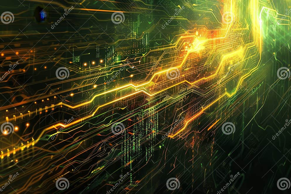 Computer Generated Image of Lines and Dots, an Abstract Interpretation ...