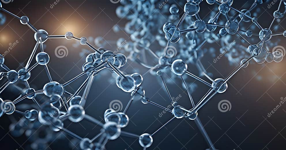 A Computer Generated Image of a Molecular Structure on a Dark ...