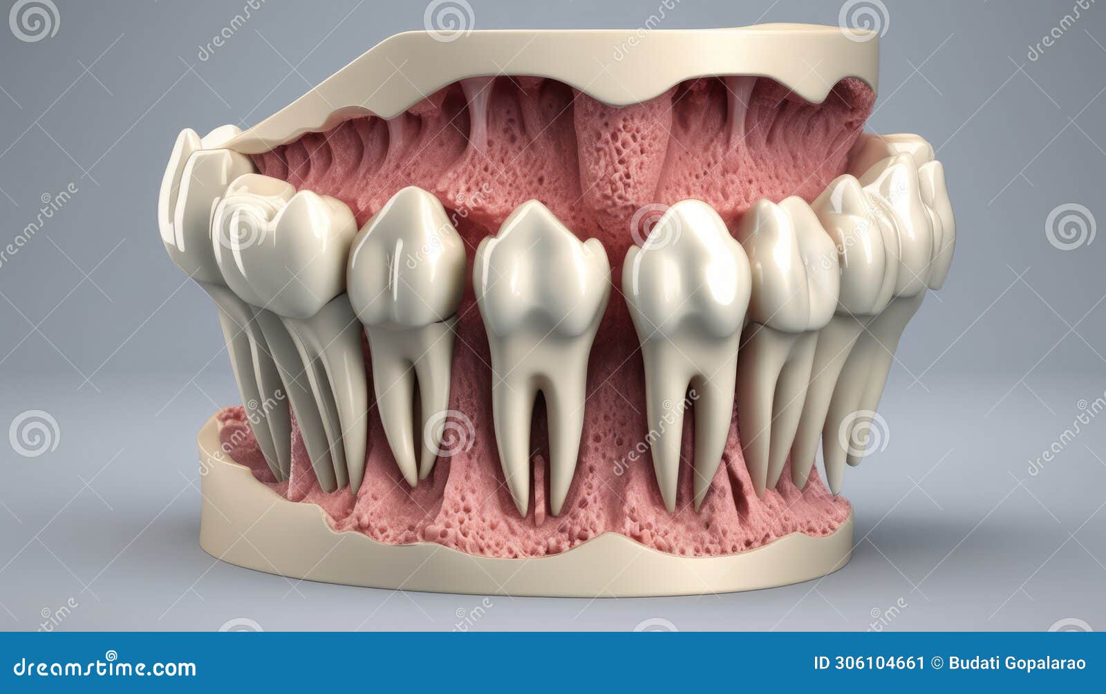 A Computer Generated Image of a Mouth with Teeth Stock Illustration ...