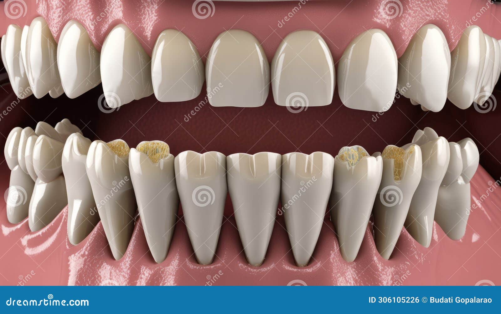 A Computer Generated Image of a Mouth with Teeth Stock Illustration ...