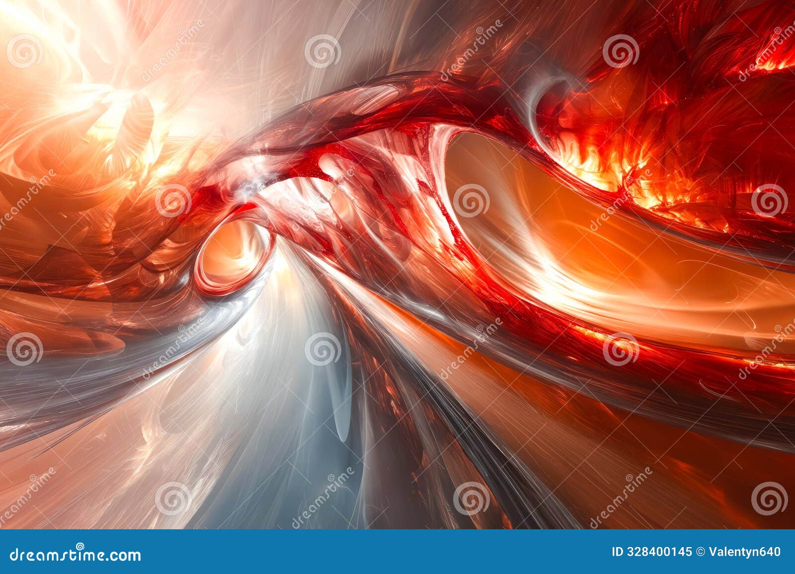 A Computer Generated Image of a Red and Orange Abstract Design ...
