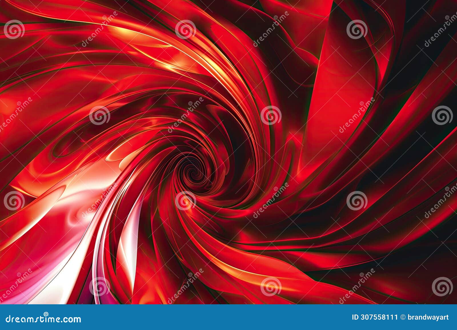 Computer Generated Image of Red and White Swirl Stock Illustration ...