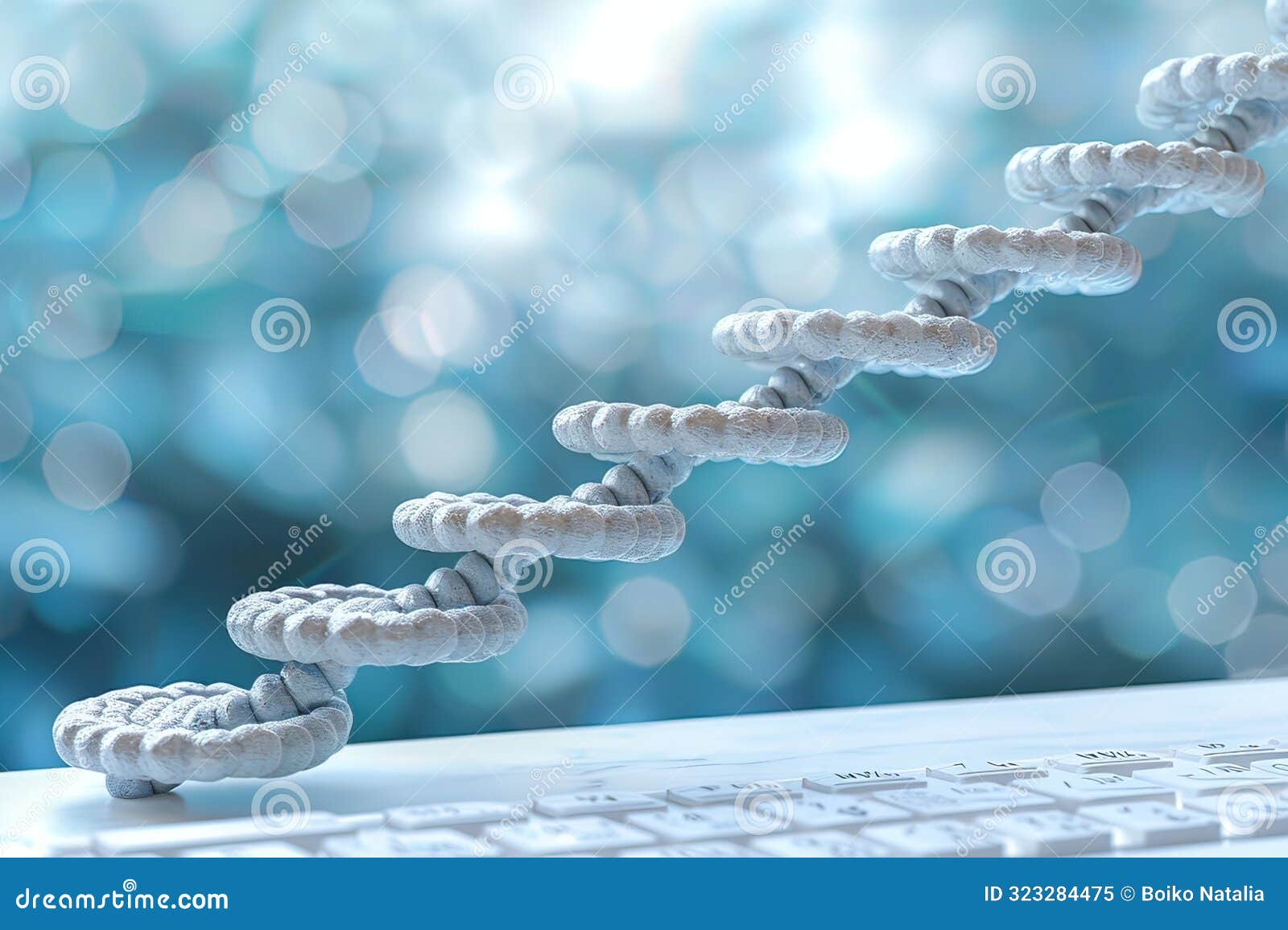 A Computer Generated Image of a Staircase Made of DNA Molecules Stock ...