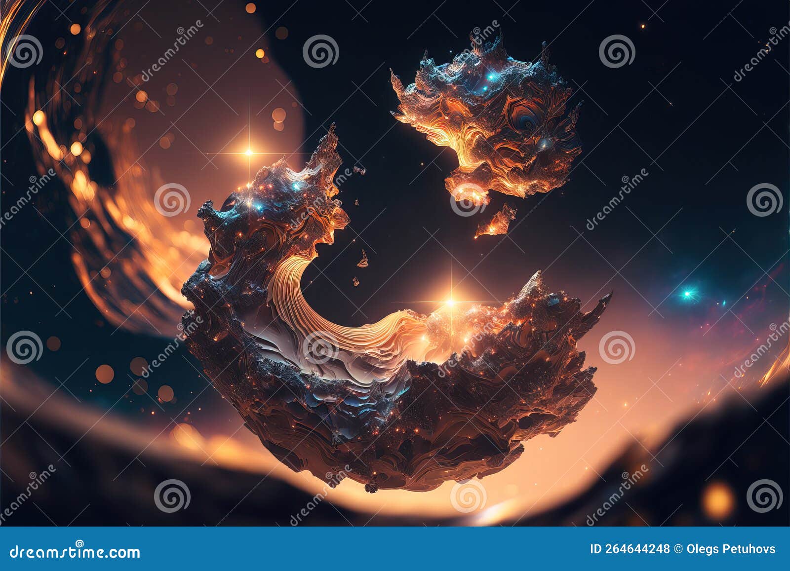 A Computer Generated Image of a Strange Object in Space with a Bright ...