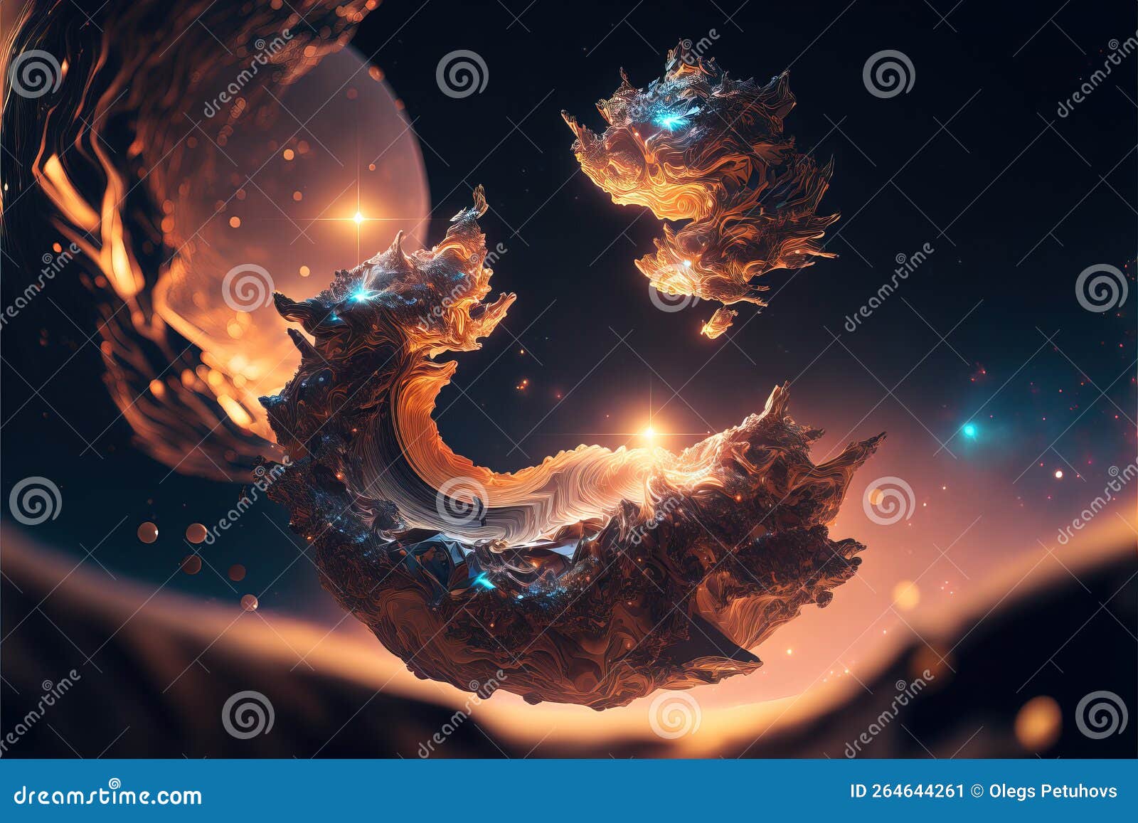 A Computer Generated Image of a Strange Object in Space with a Bright ...