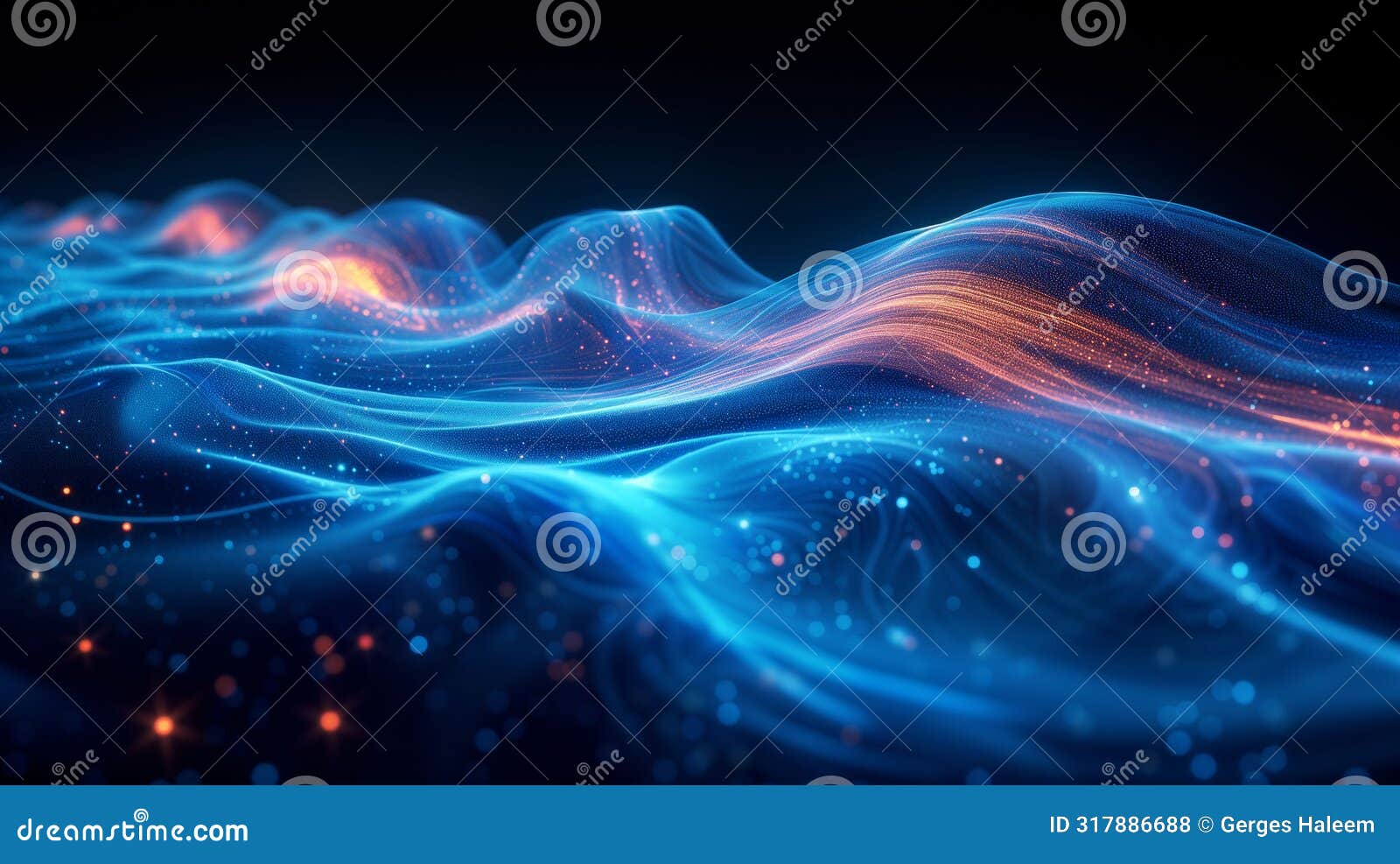 Computer Generated Image of Water Waves Stock Illustration ...