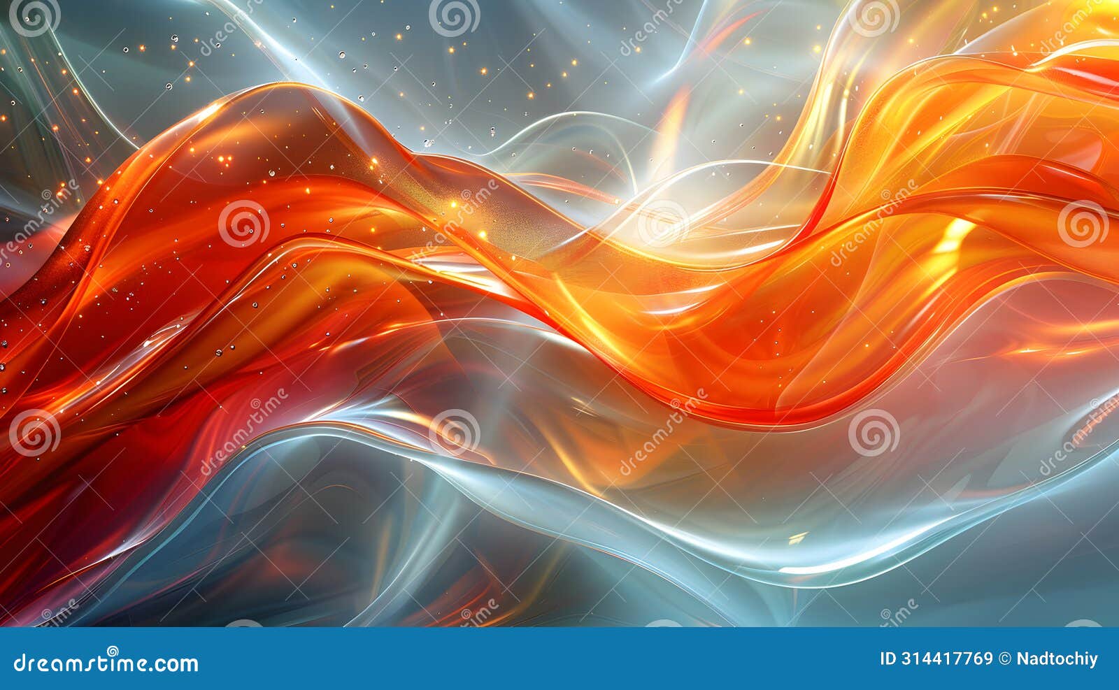 A Computer Generated Image of a Wave of Fire and Smoke Stock Image ...