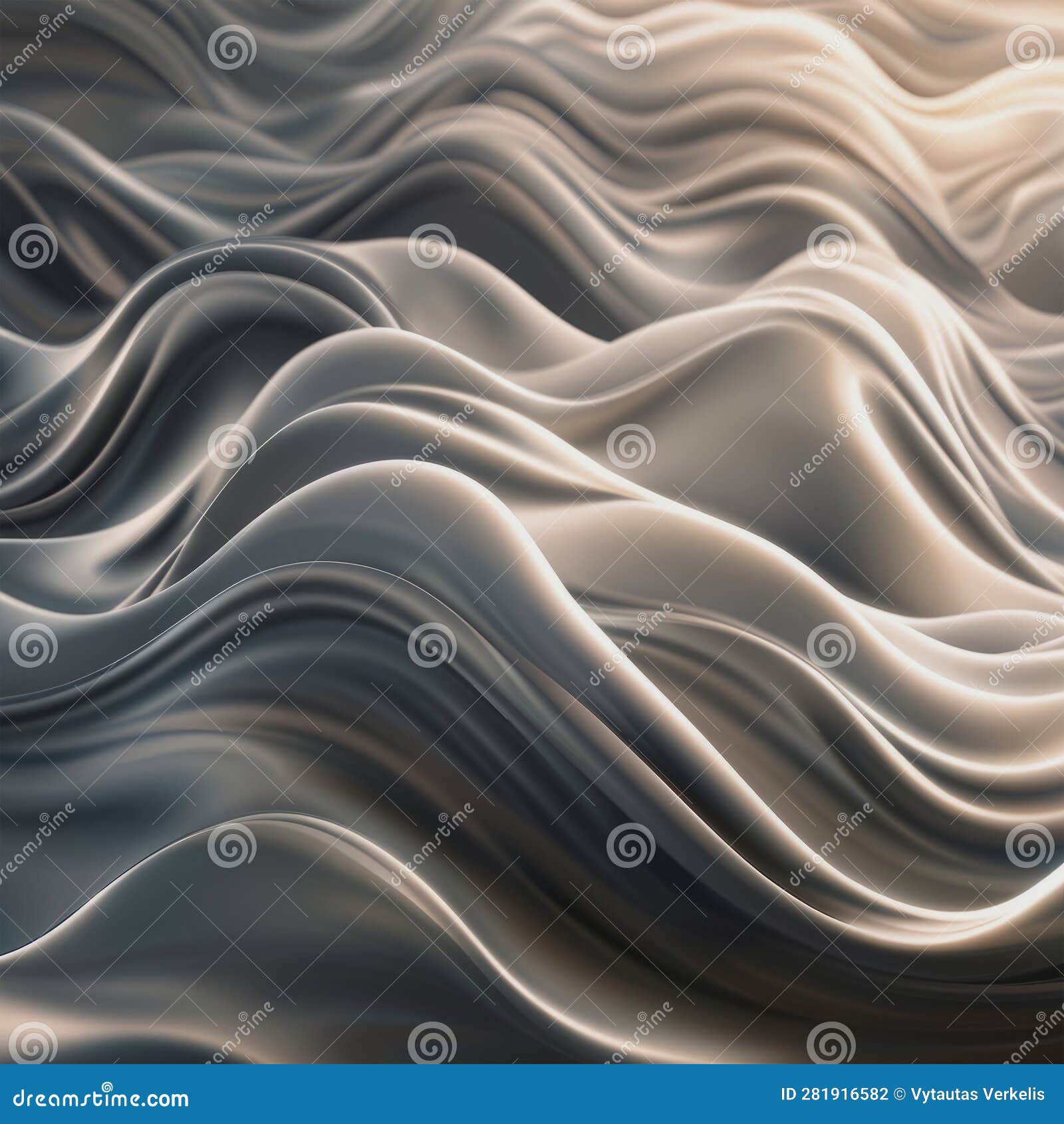 A Computer Generated Image of Wavy Lines Stock Illustration ...
