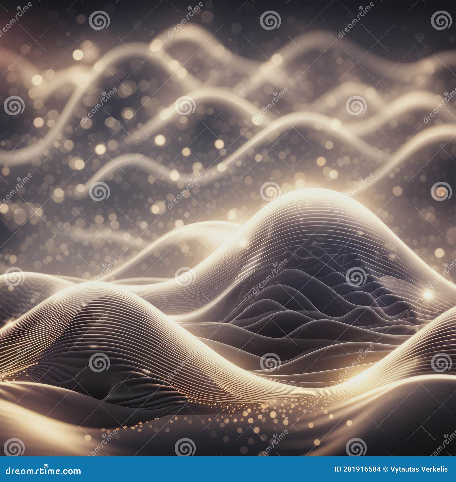 A Computer Generated Image of Wavy Lines Stock Illustration ...