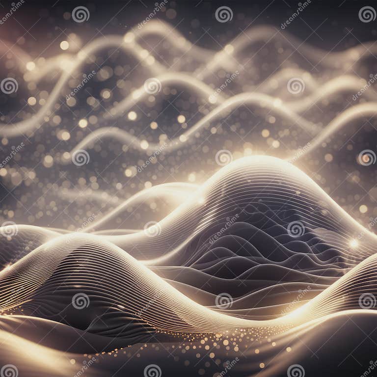A Computer Generated Image of Wavy Lines Stock Illustration ...